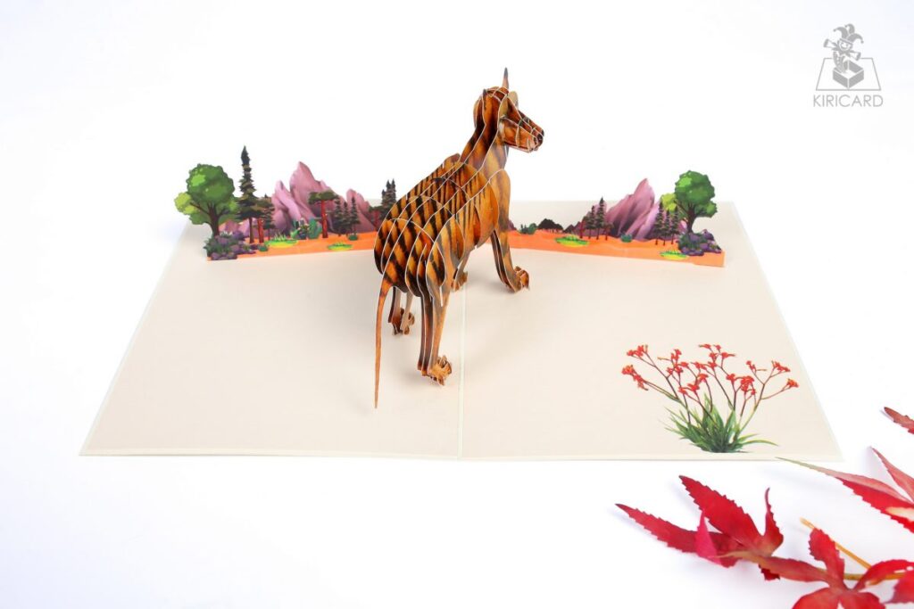 Australian Tasmania Tiger Pop Up Card - Kiricard