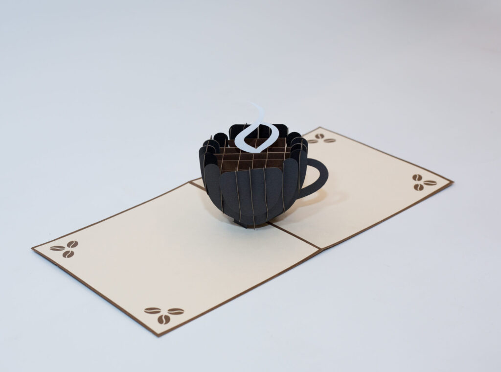 Hot Coffee Pop Up Card - Kiricard