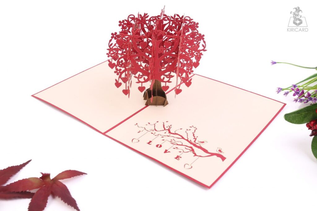 Tree Heart Pop Up Card - Kiricard