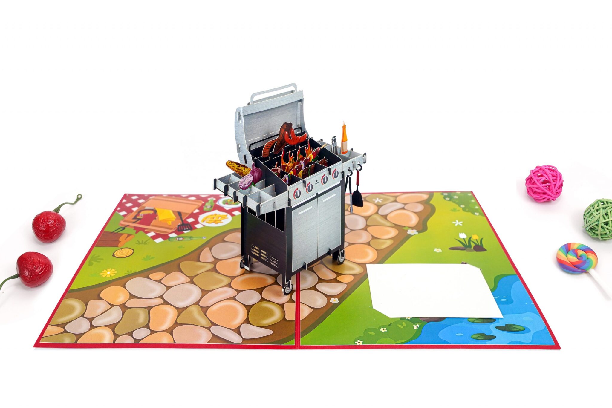 BBQ Pop Up Card - Kiricard