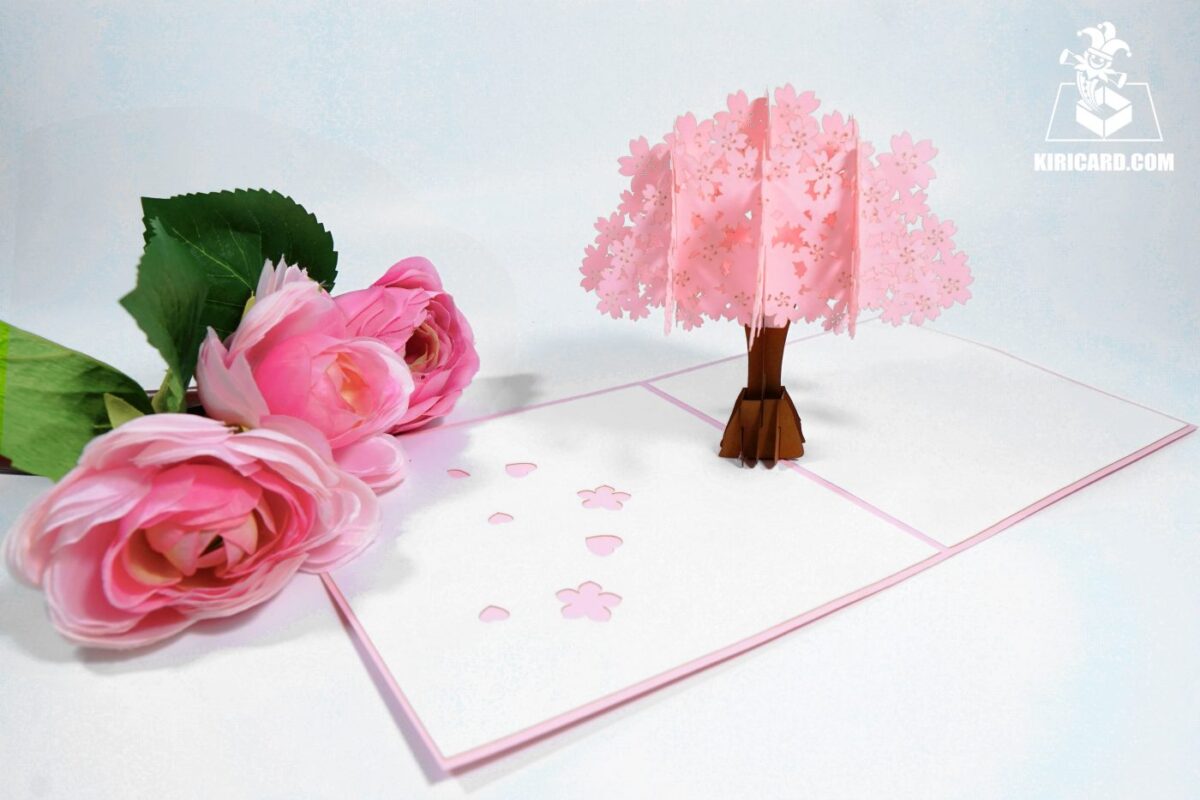 Deluxe 4-season Tree Pop Up Card Swing - Kiricard