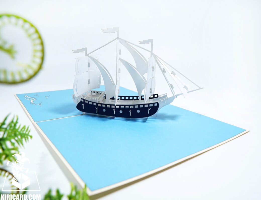 Navy Ship Pop Up Card - Kiricard
