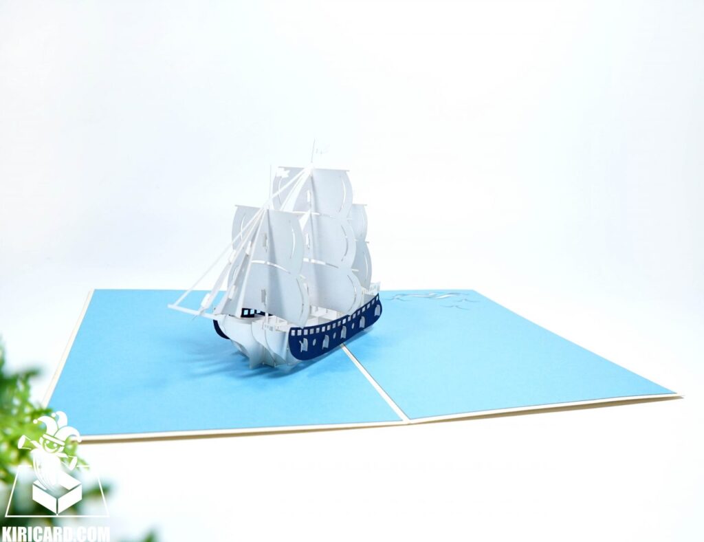 Navy Ship Pop Up Card - Kiricard