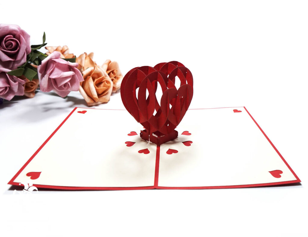 Red Heart Pop Up Card - Kiricard