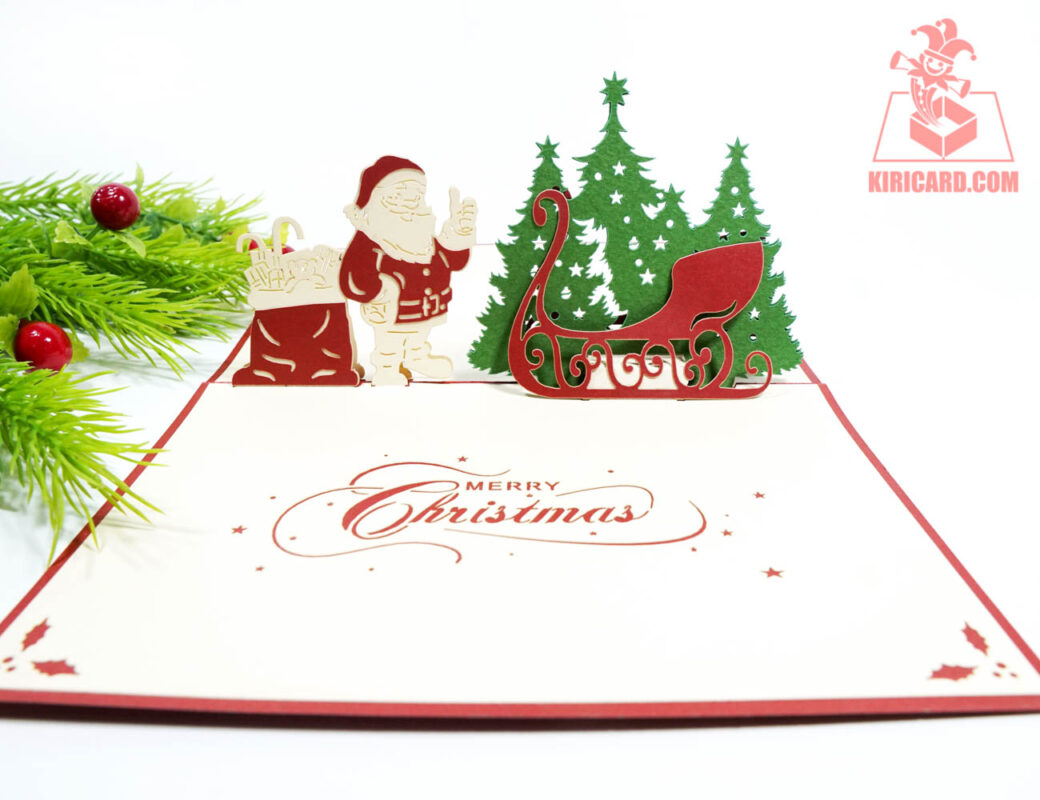 Merry Christmas Pop Up Card - Kiricard