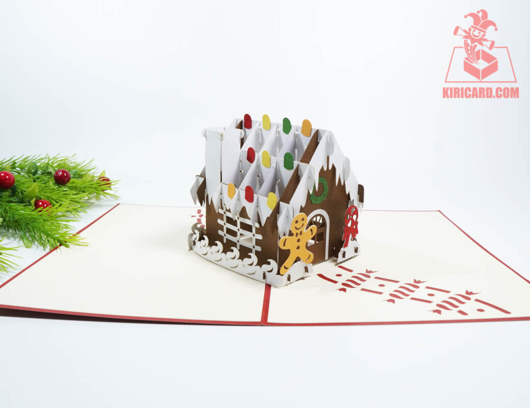 Gingerbread House Pop Up Card - Kiricard