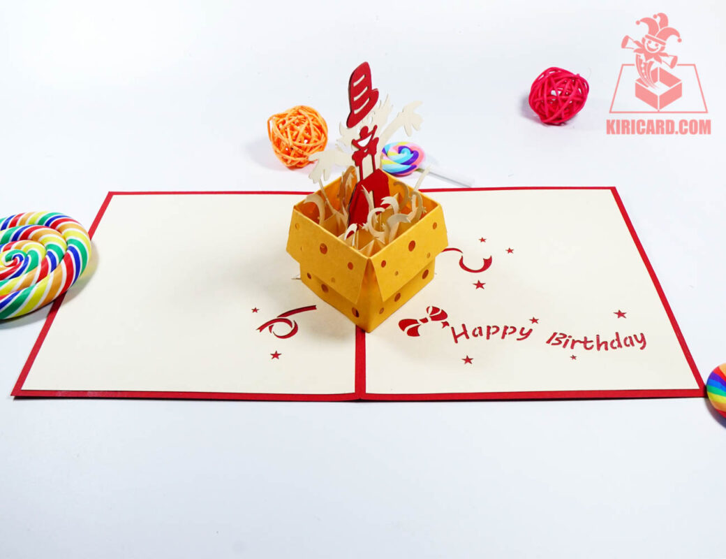 Birthday Clown Pop Up Card - Kiricard
