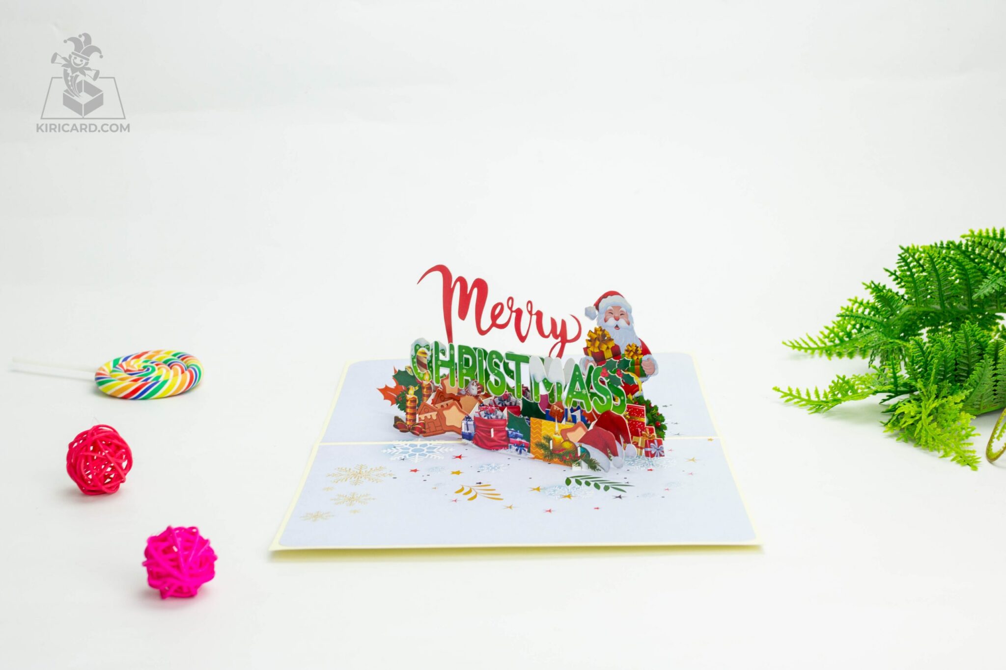 Merry Christmas Pop Up Card - Kiricard