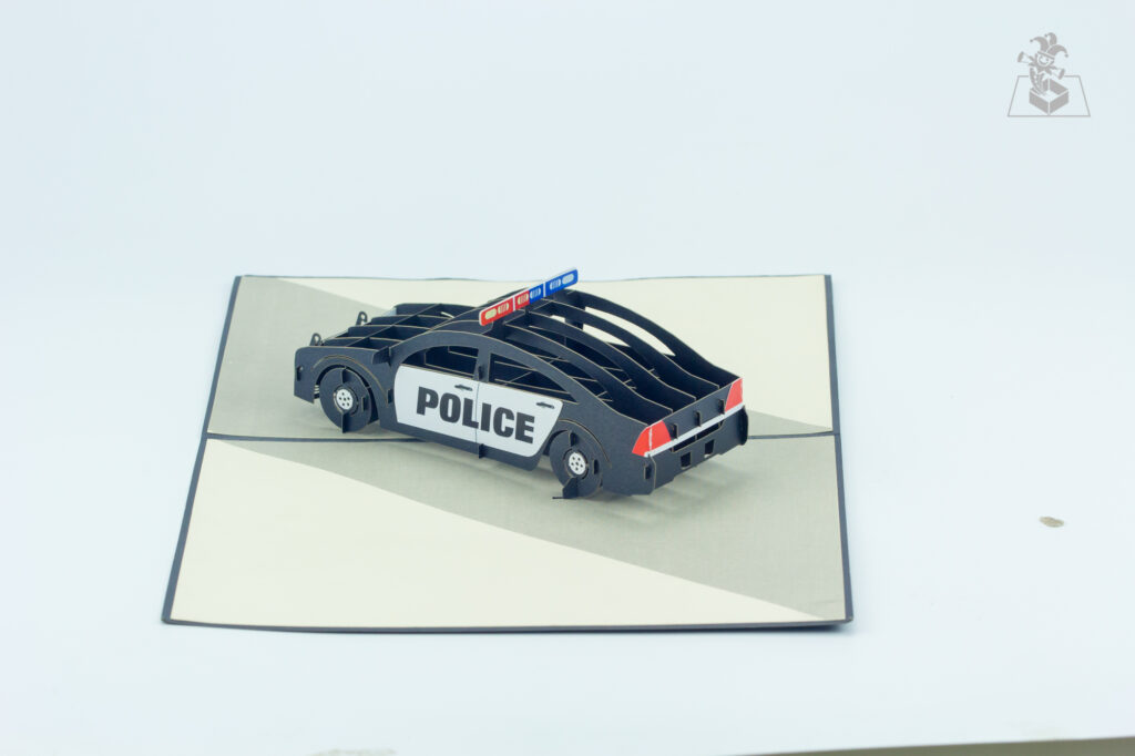 Police car Pop Up Card - Kiricard