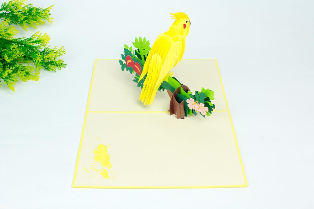 Cockatiel Pop Up Card - Kiricard