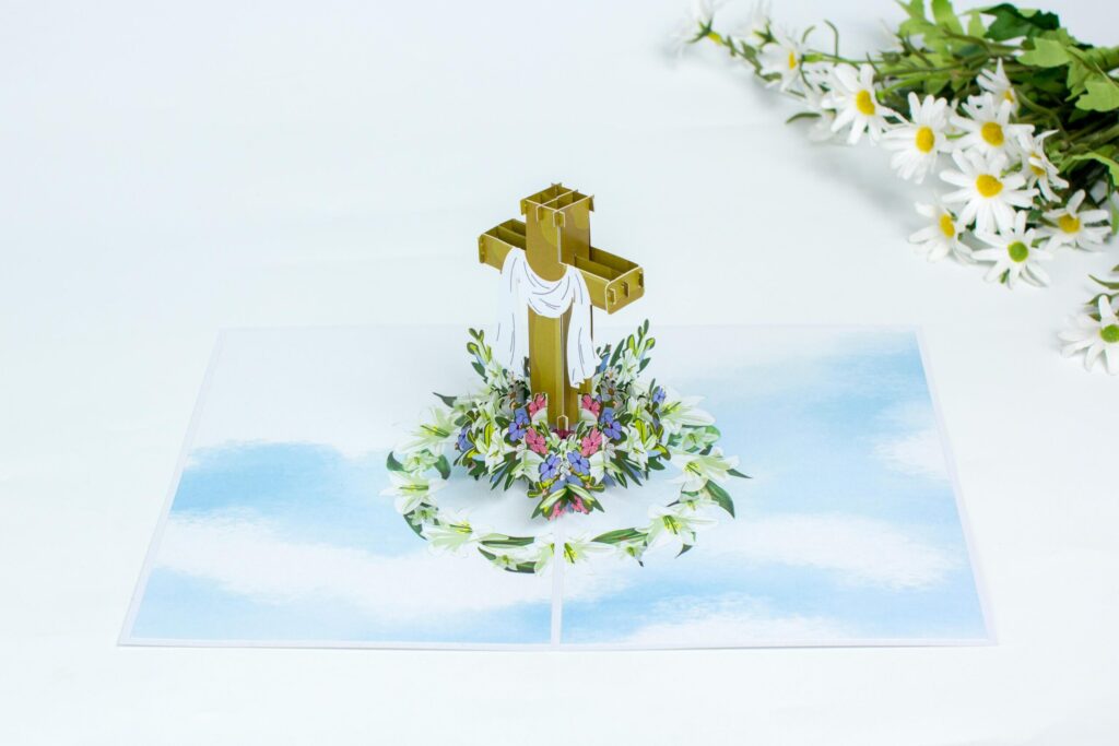 Easter Cross Pop Up Card - Kiricard