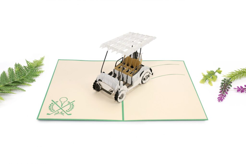 Golf Cart Pop Up Card - Kiricard