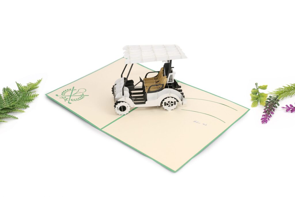 Golf Cart Pop Up Card - Kiricard