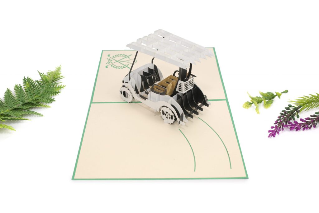 Golf Cart Pop Up Card - Kiricard