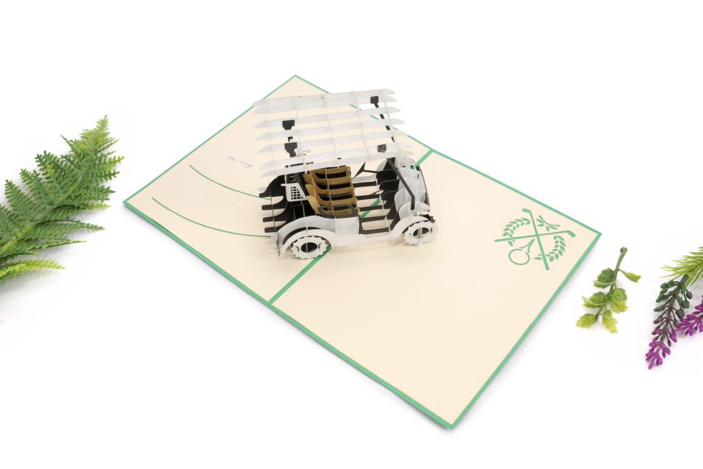 Golf Cart Pop Up Card - Kiricard