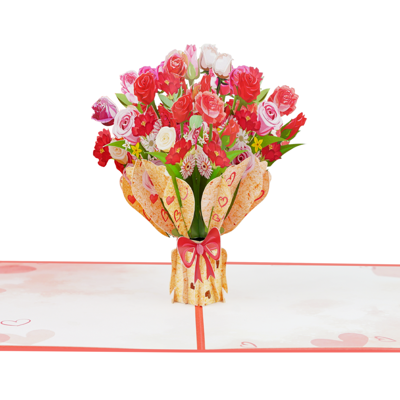 Bunch of Roses Pop-up Card - Kiricard