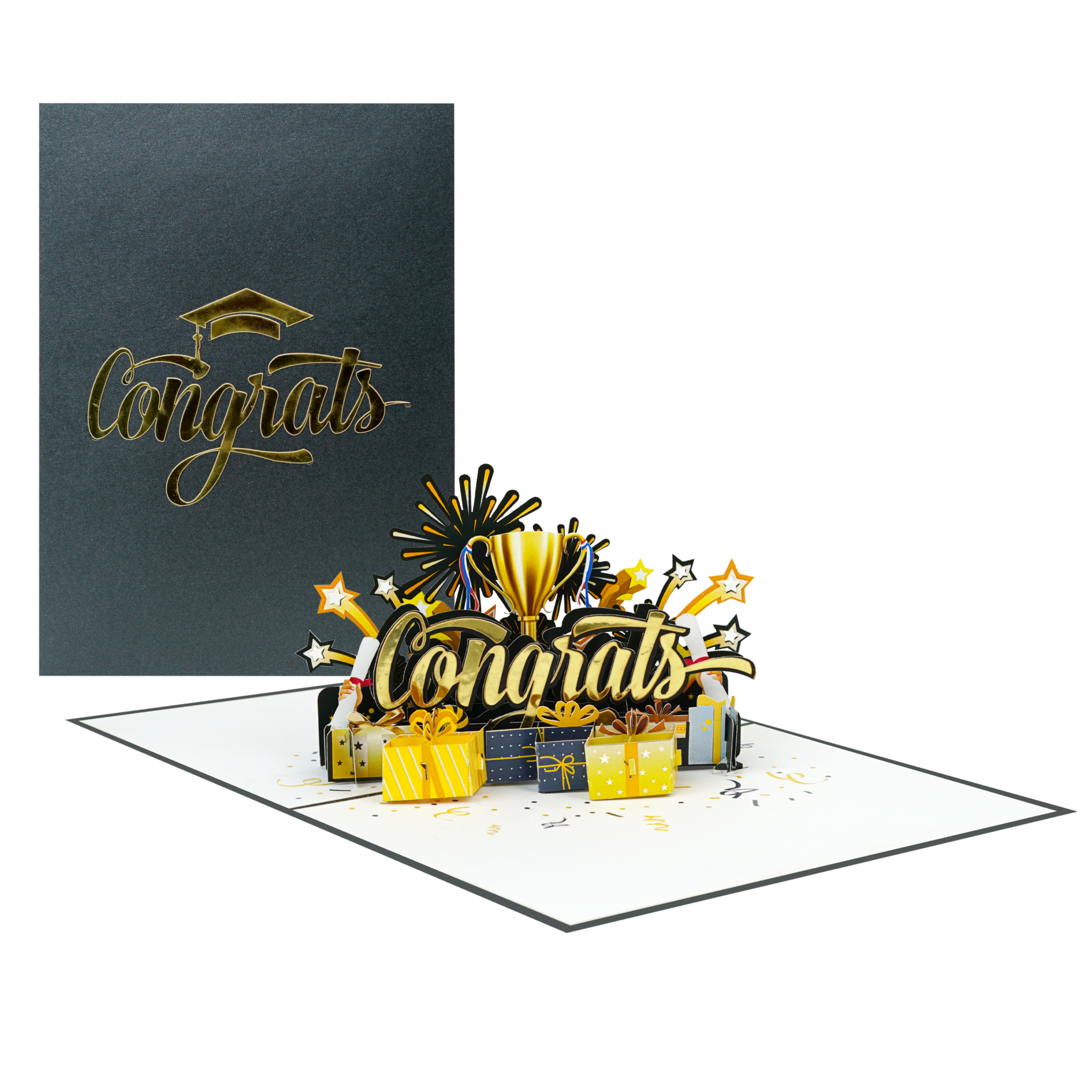 Graduation Hats Pop Up Card - Kiricard